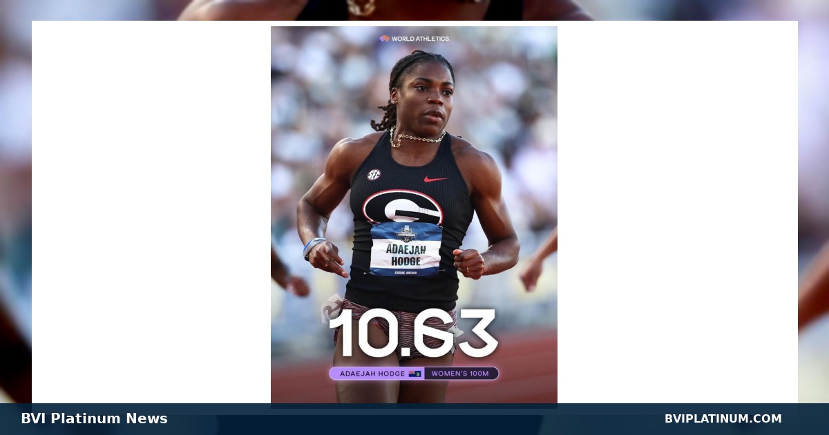 History Made As Hodge Becomes Fifth-Fastest Woman Ever | Virgin Islands ...